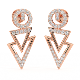 Triangle Fire Diamond Earrings