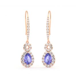 Pear Shaped Diamond Ear Drops